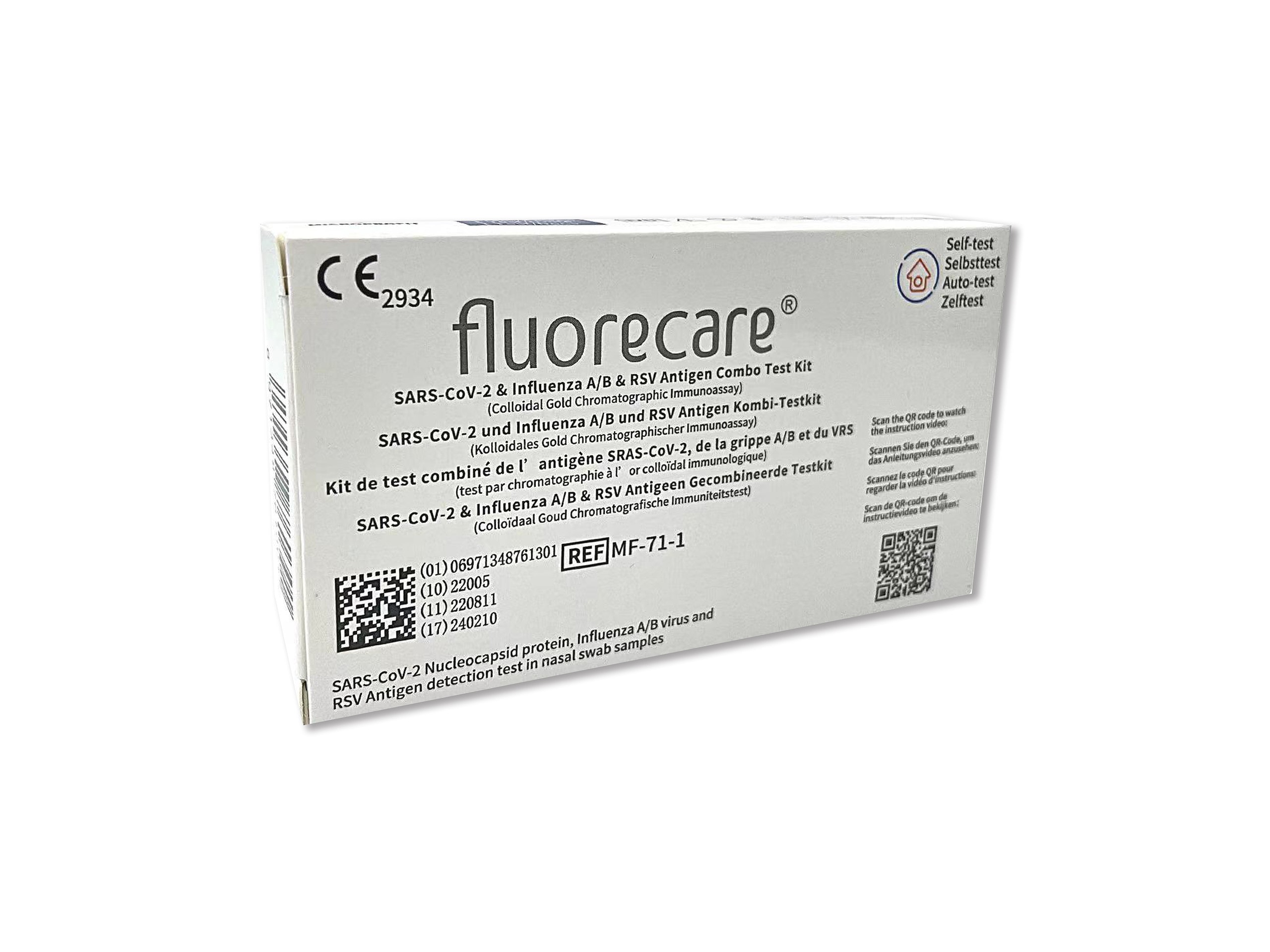 Fluorecare COVID-19 / Influenza A+B / RSV Antigen Laien Test - 1er (MHD ...